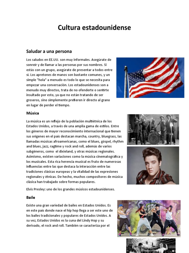Cultura De Estados Unidos Blanca Americana