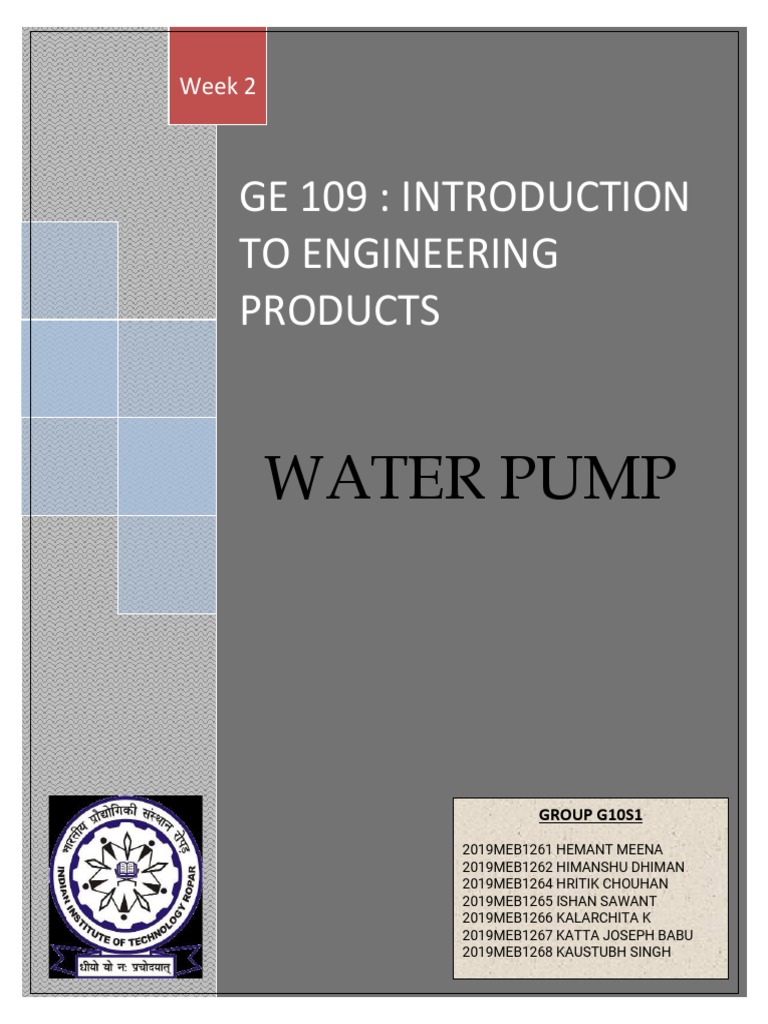 Water Pump | Download Free PDF | Pump | Mechanical Engineering