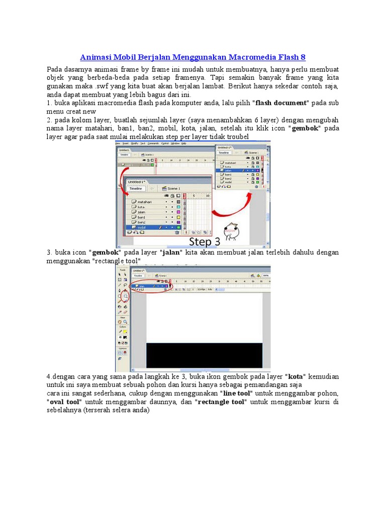 Animasi Mobil Berjalan Menggunakan Macromedia Flash 8 | PDF | Game & Aktivitas