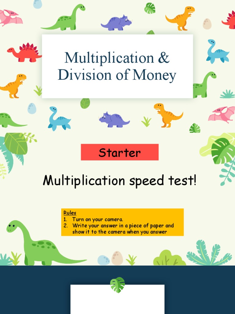 June 10 - Multiply & Divide Money | PDF | Business | Teaching Methods ...