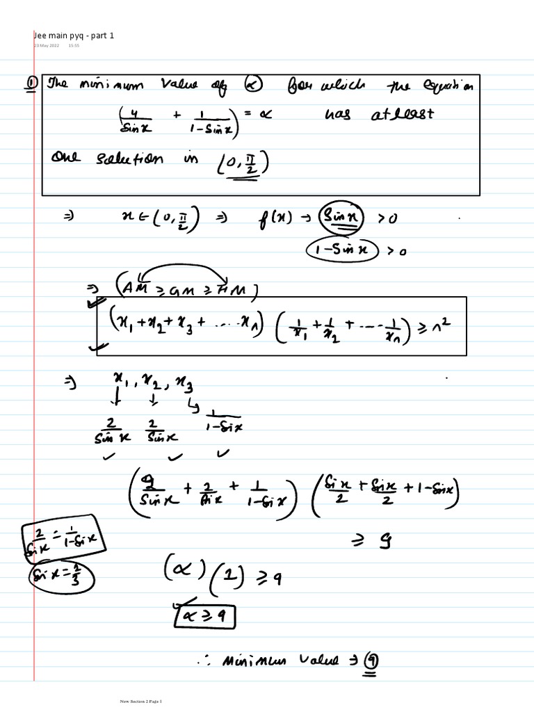 Jee Main Pyq - Part 1 | PDF