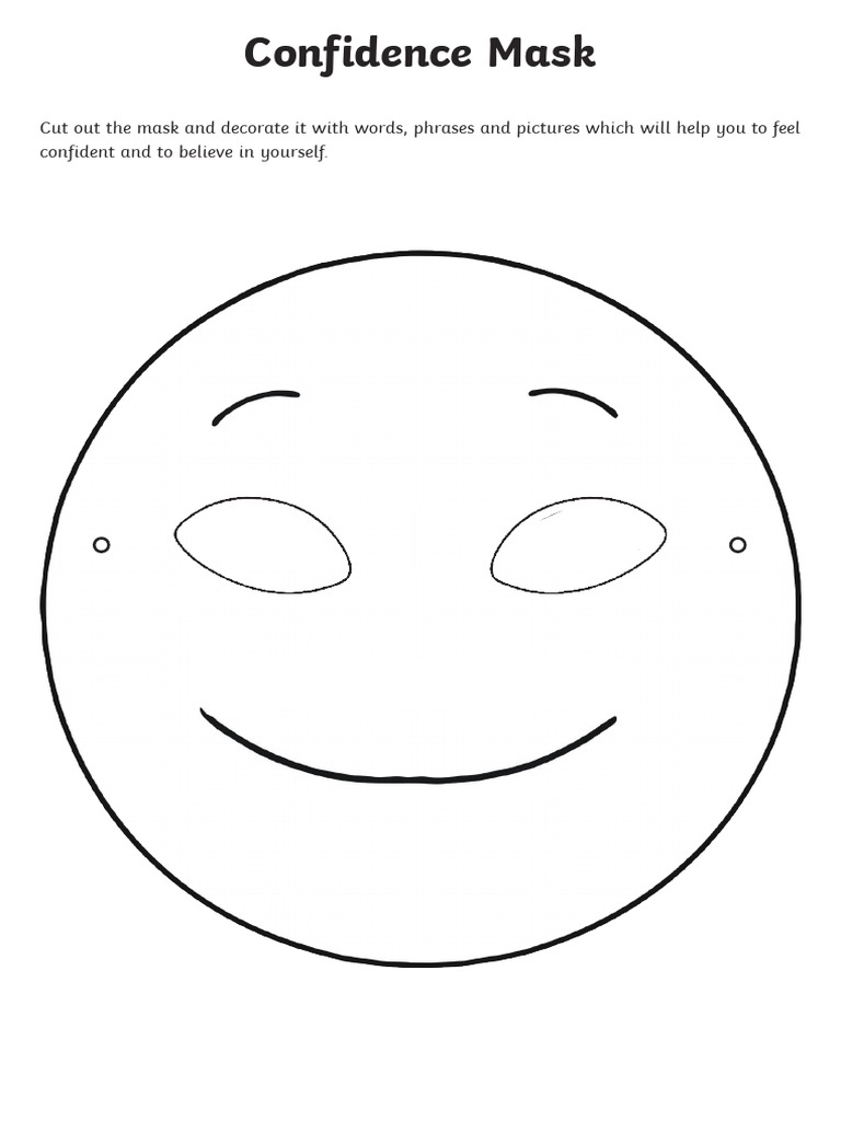 Confidence Mask Activity Sheet | PDF