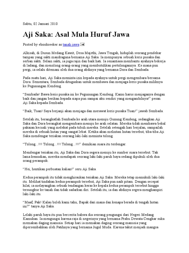 Aji Saka | PDF | Agama & Spiritualitas