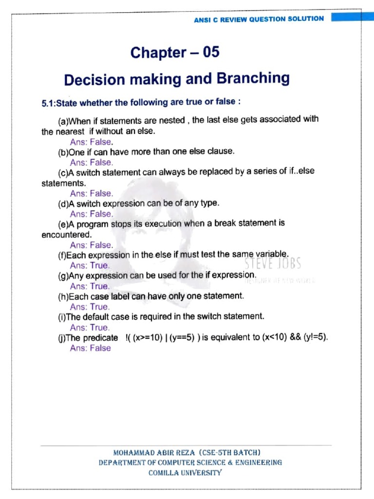 E Balagurusamy CH 5 Solution 2. | PDF | Computer Programming | Software ...