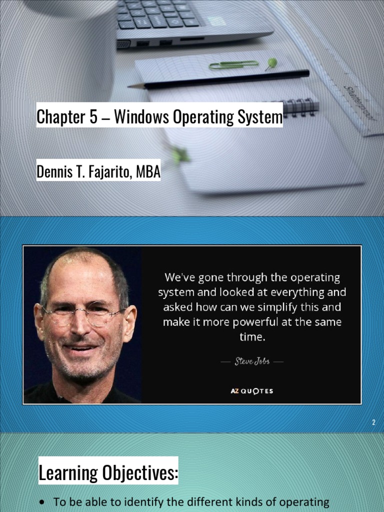 Chapter 5 - Windows Operating System | PDF | Icon (Computing) | Microsoft Windows