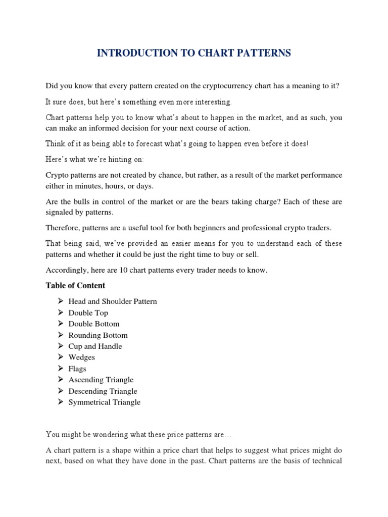 Introduction To Chart Patterns | PDF | Market Trend | Contract For Difference