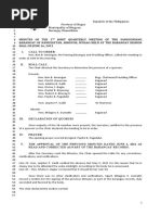 Minutes of Lupon Tagapamayapa | PDF