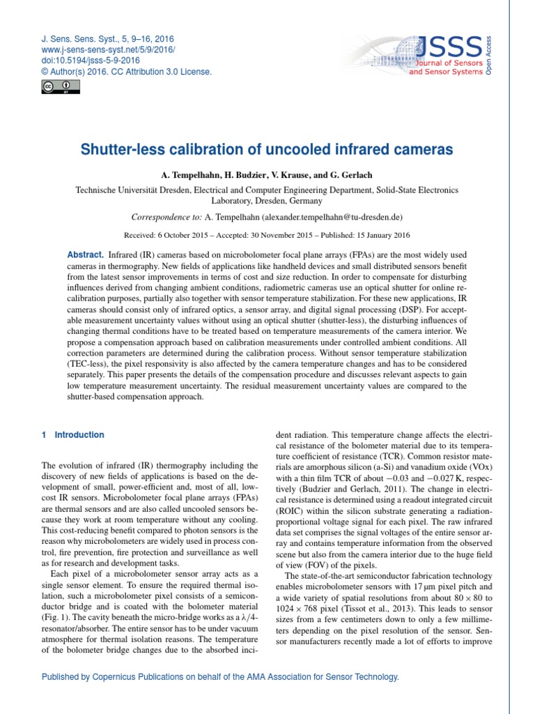 Shutter Less | PDF | Infrared | Metrology