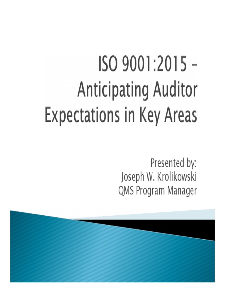 4 17 19 - 9001-Auditor-Expectations | PDF | Iso 9000 | Audit