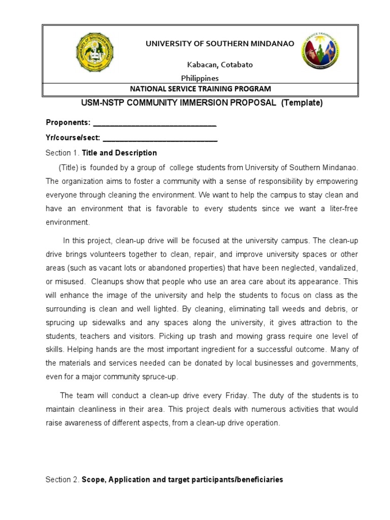 University of Southern Mindanao: Proponents: - Yr/course/sect | PDF