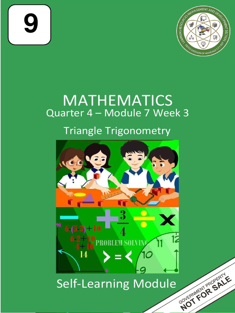 G9 Math Q4 Module-3 | PDF | Trigonometric Functions | Triangle