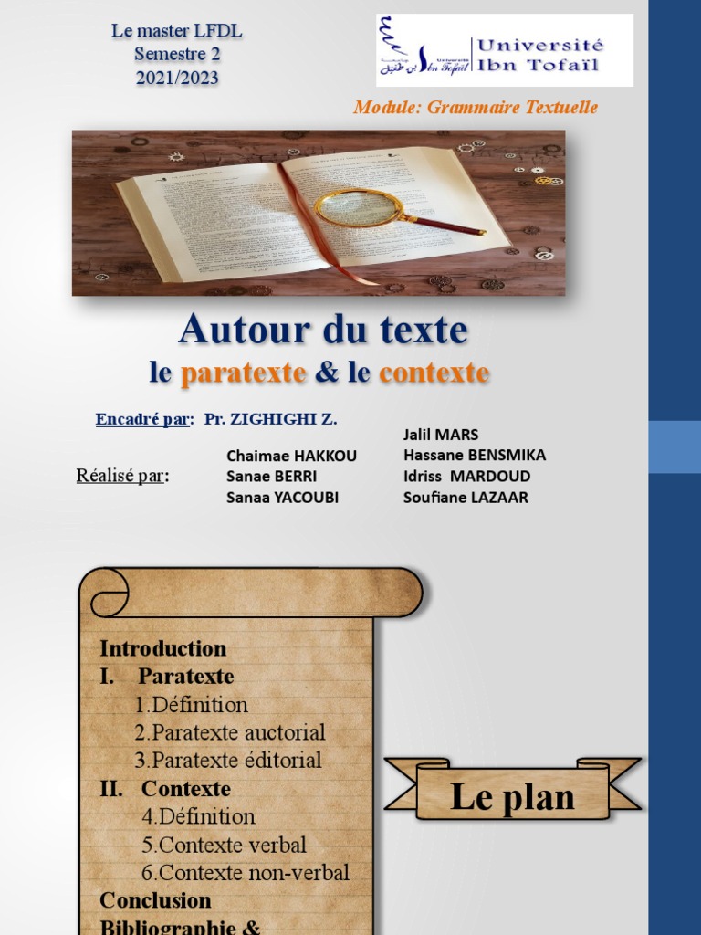 Définition et Types de Paratexte | PDF | Les misérables | Victor Hugo