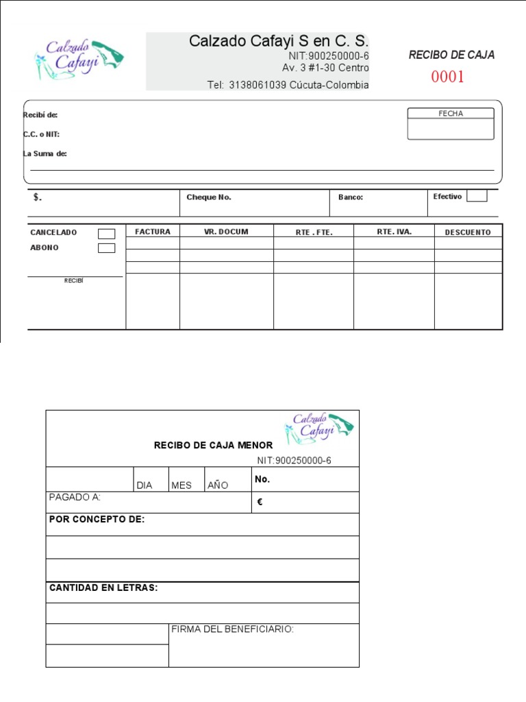Recibo de Caja | PDF | Factura | Contabilidad