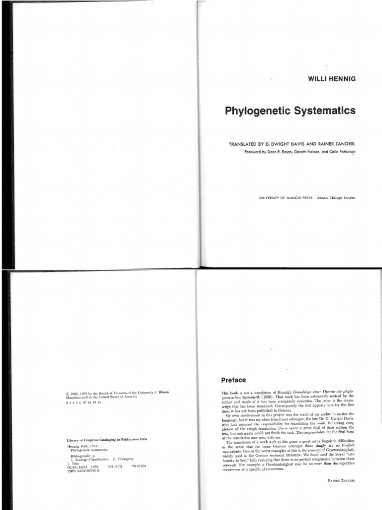 Hennig 1966 Phylogenetic Systematics | PDF