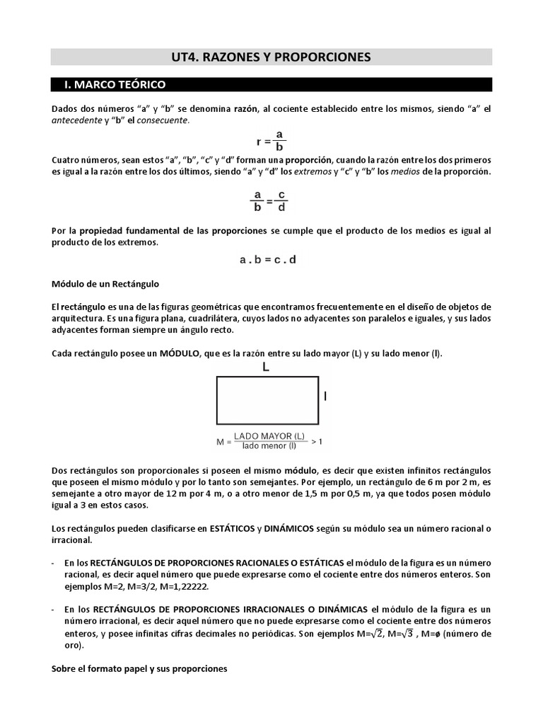 Guia 4 Razones y Proporciones | PDF | Matemática Elemental | Matemáticas