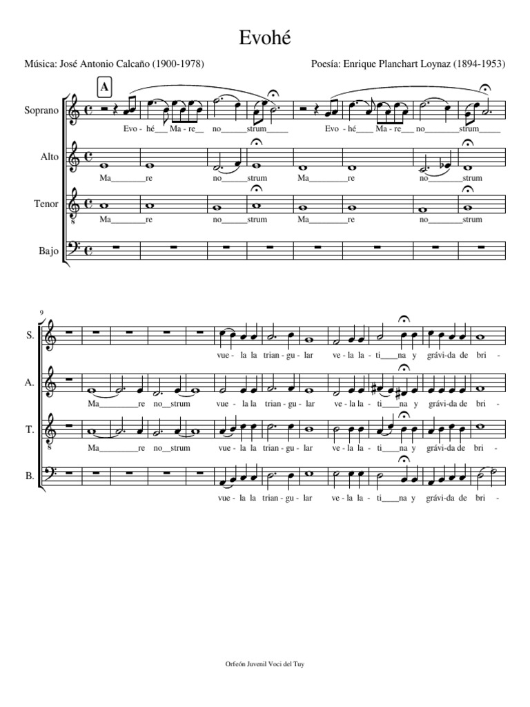 José Antonio Calcaño - Evohé | PDF