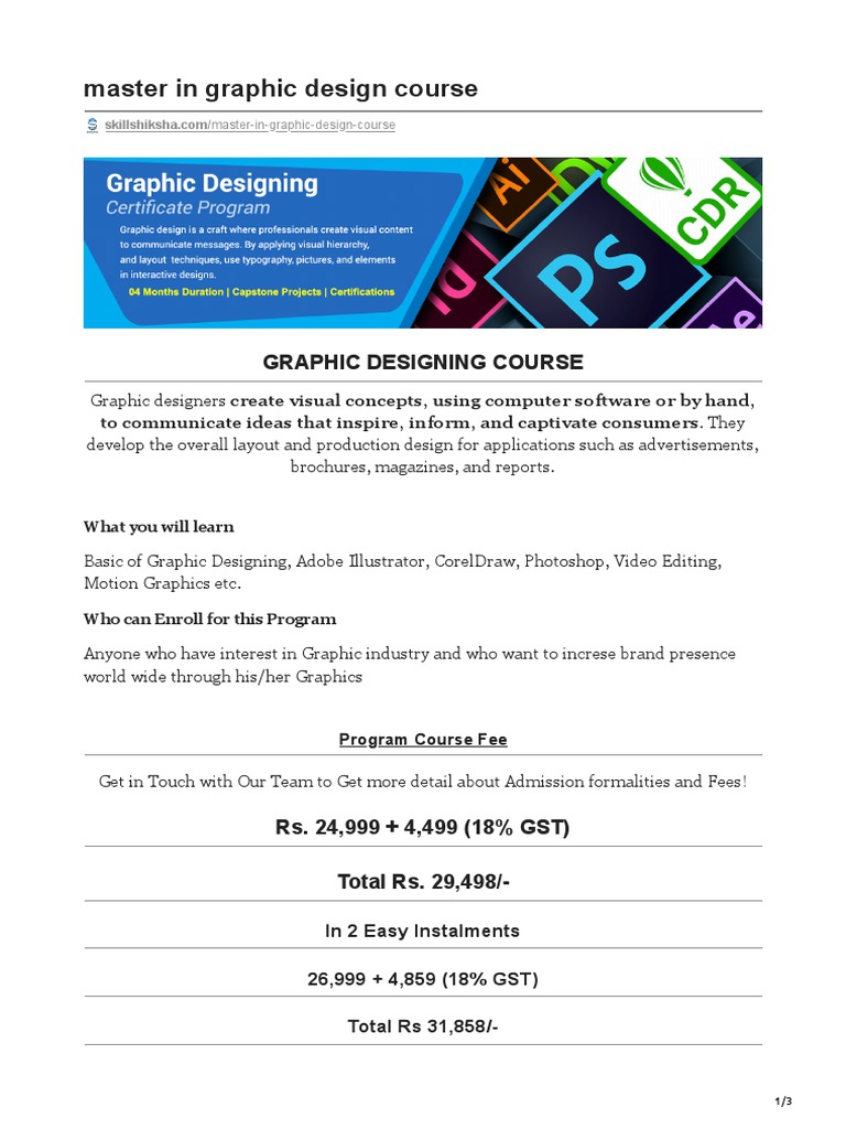Master in Graphic Design Course | PDF
