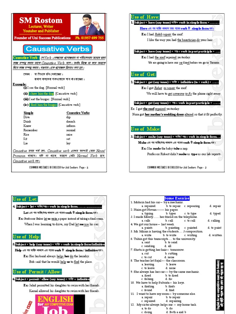 Causative Verbs Final | PDF | Verb | Semantic Units