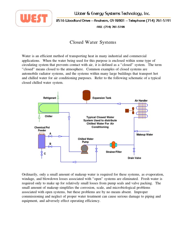 Closed Systems | PDF | Water Supply Network | Water
