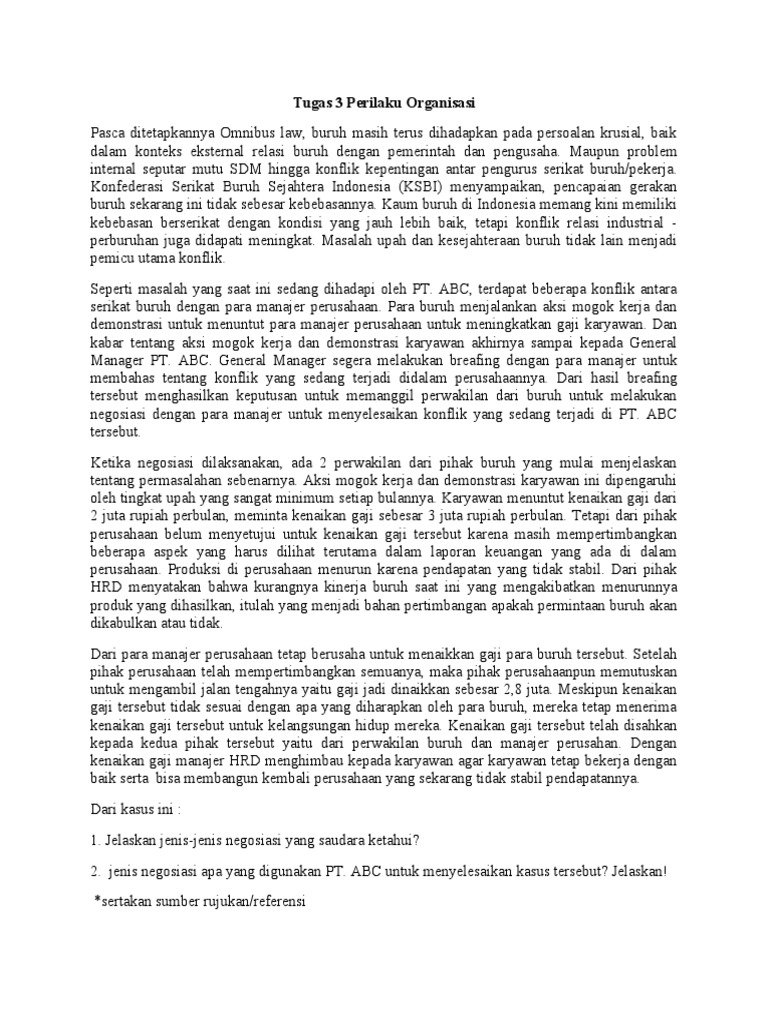 Tugas 3 Tuton Perilaku Organisasi | PDF