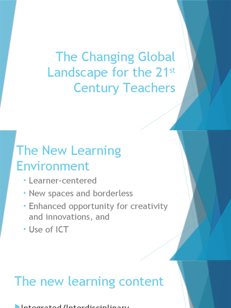The Changing Global Landscape For The 21st Century | PDF