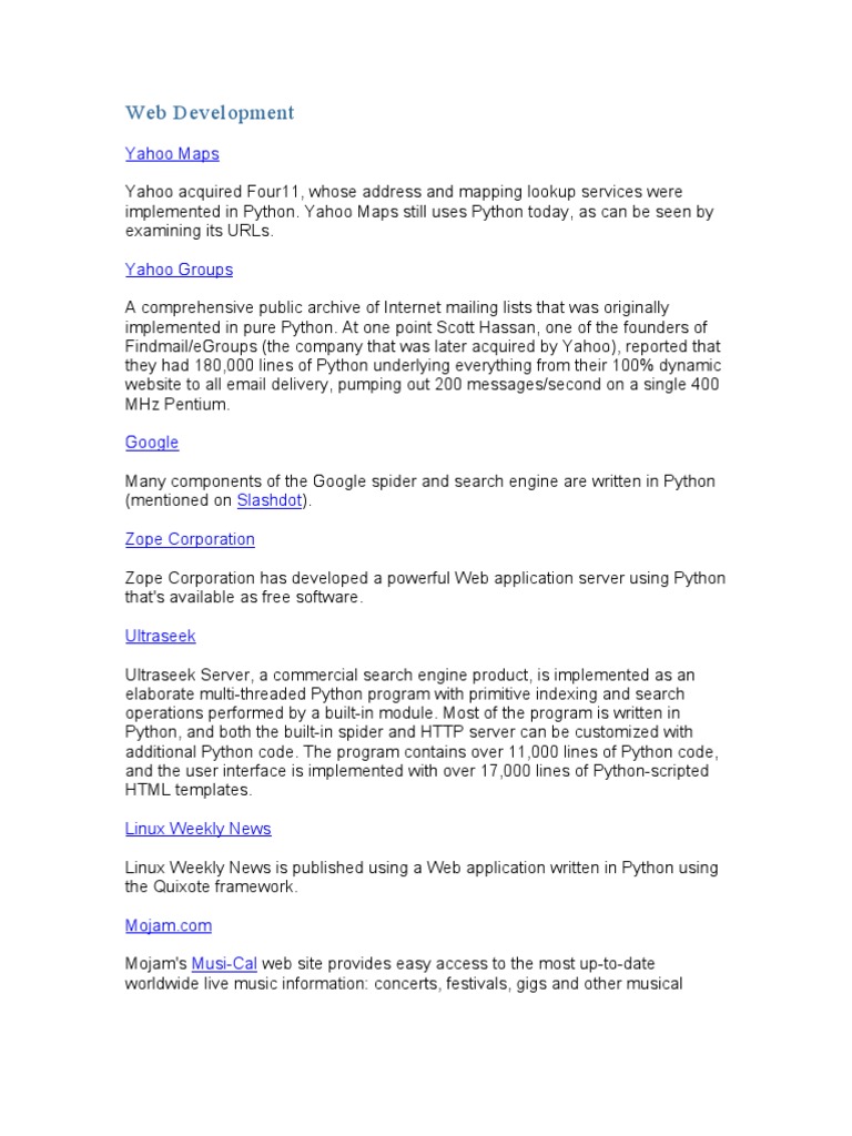 Python Used by Organization | PDF | Python (Programming Language ...