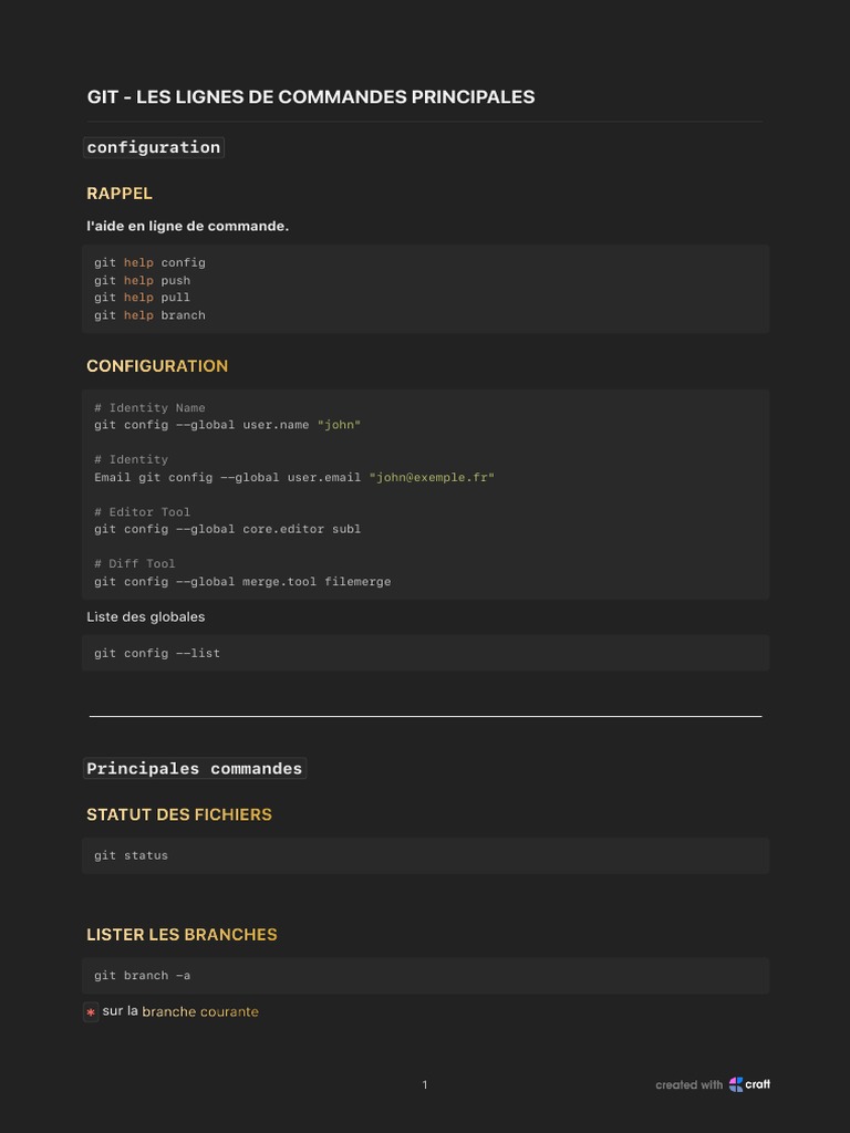 Git Lignes de Commandes Principales | PDF | Fichier informatique | Programmation informatique
