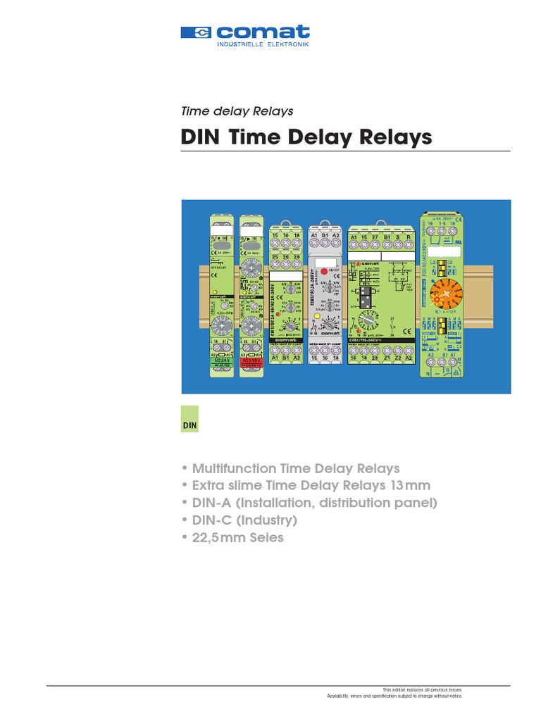 Din Time Delay Relays | PDF | Relay | Electric Power