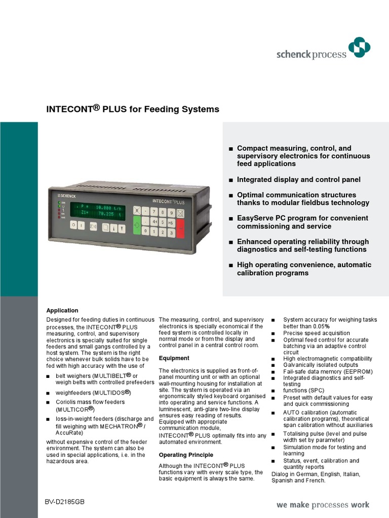 Intercont Plus | PDF | Weight | Calibration