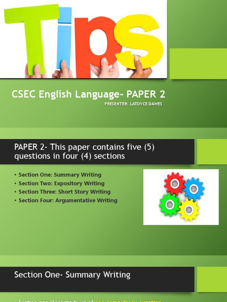 Csec English A Presentation April 13, 2021 | PDF | Narration | Essays