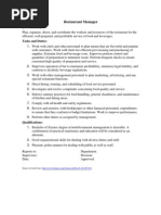 Captain | PDF | Restaurants | Employment