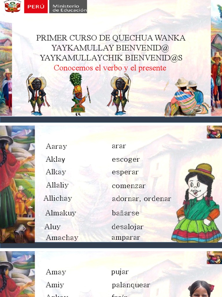 Curso de Quechua Wanka Básico | PDF | Morfología Lingüística ...