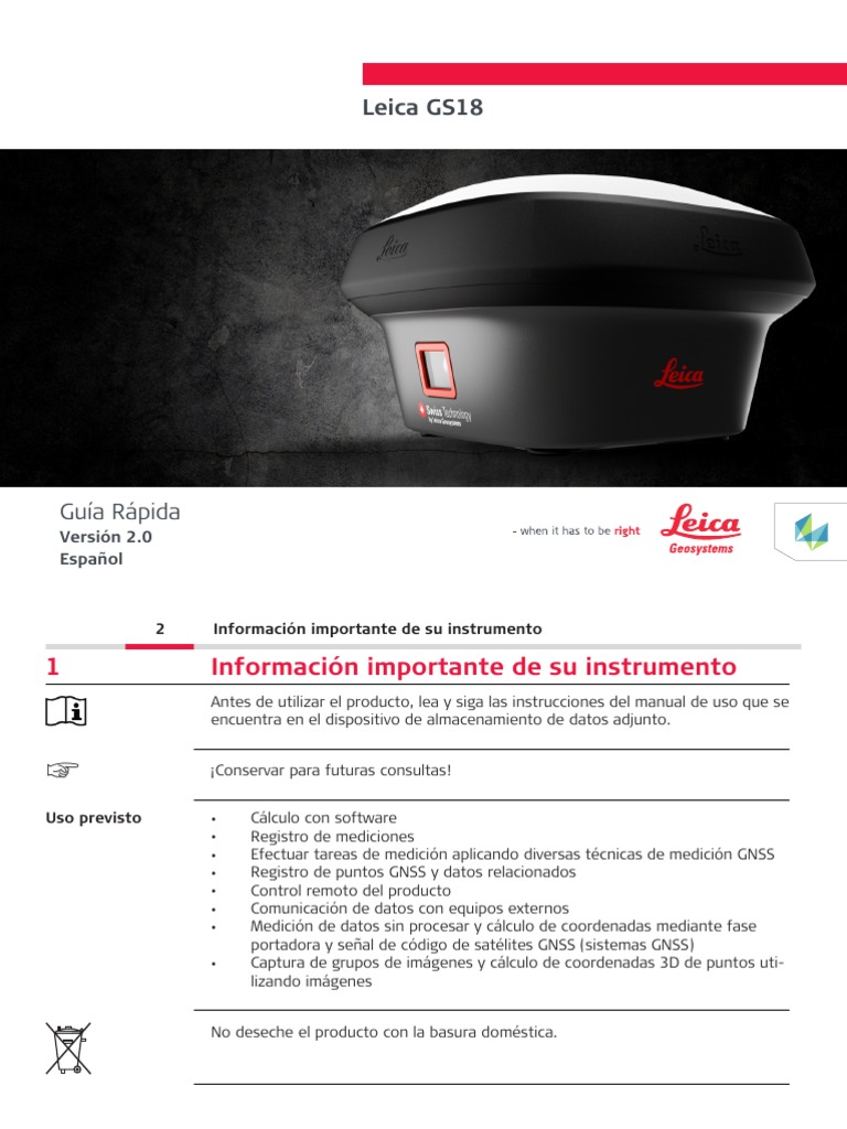 Leica GS18 QG - v2-0-0 - Es | PDF | Electrónica | Informática