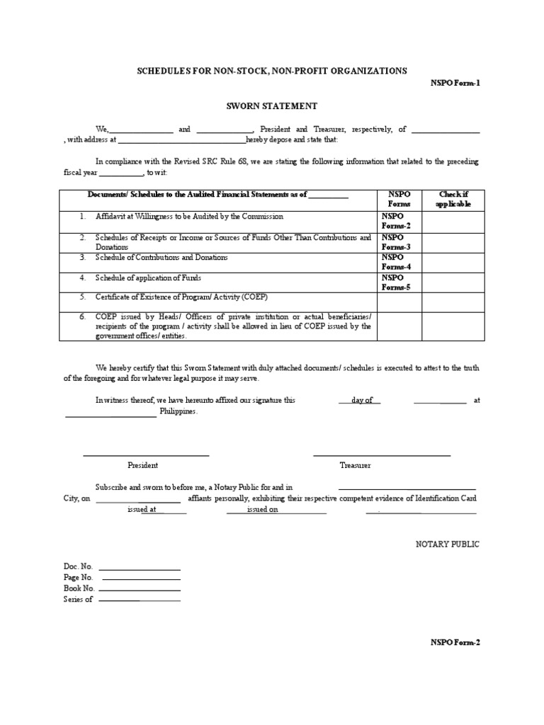 Nspo Forms | PDF