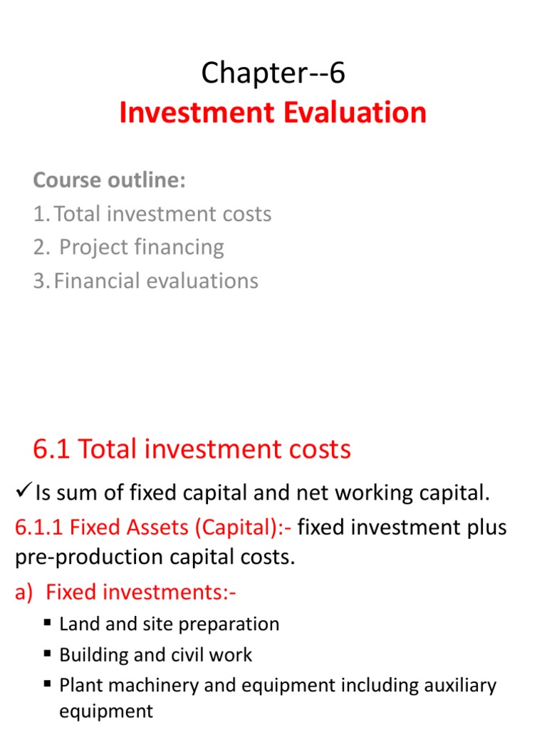 Chapter - 6 Investment Evaluation | PDF | Debt | Equity (Finance)