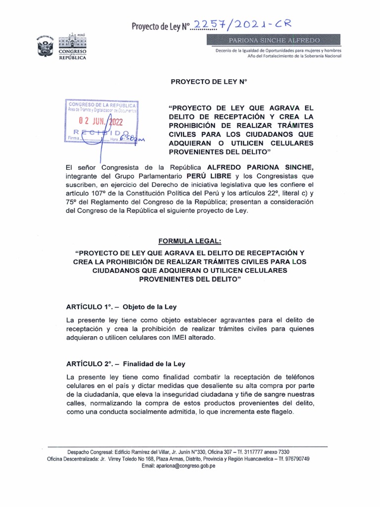 PL 2257 - Celulares | PDF