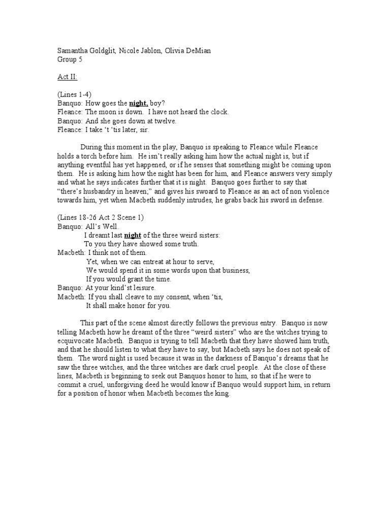 Act 2 Macbeth | PDF | Macbeth