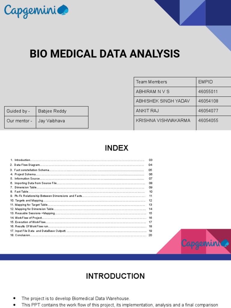 Biomedical Analysis | PDF | Data Warehouse | Software Engineering