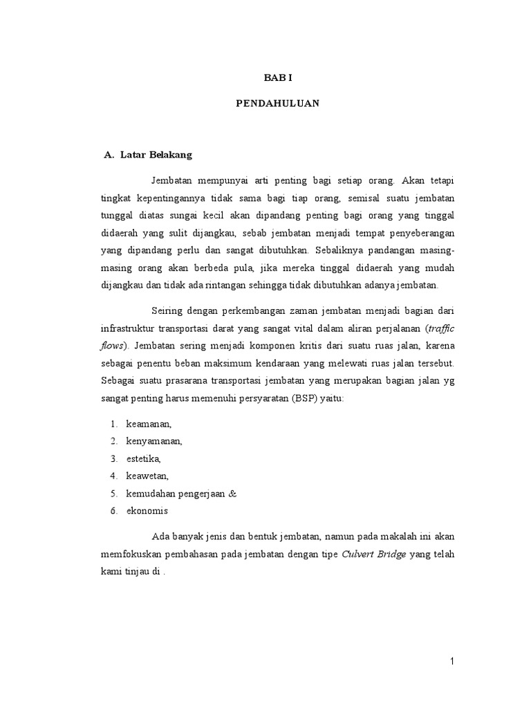 Jembatan Culvert: Deskripsi dan Contoh | PDF
