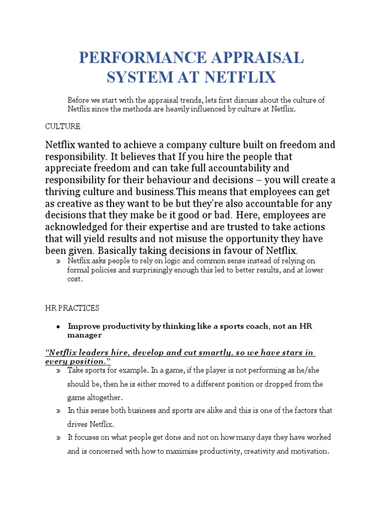 Performance Appraisal System at Netflix 10.10.58 PM | PDF | Performance ...