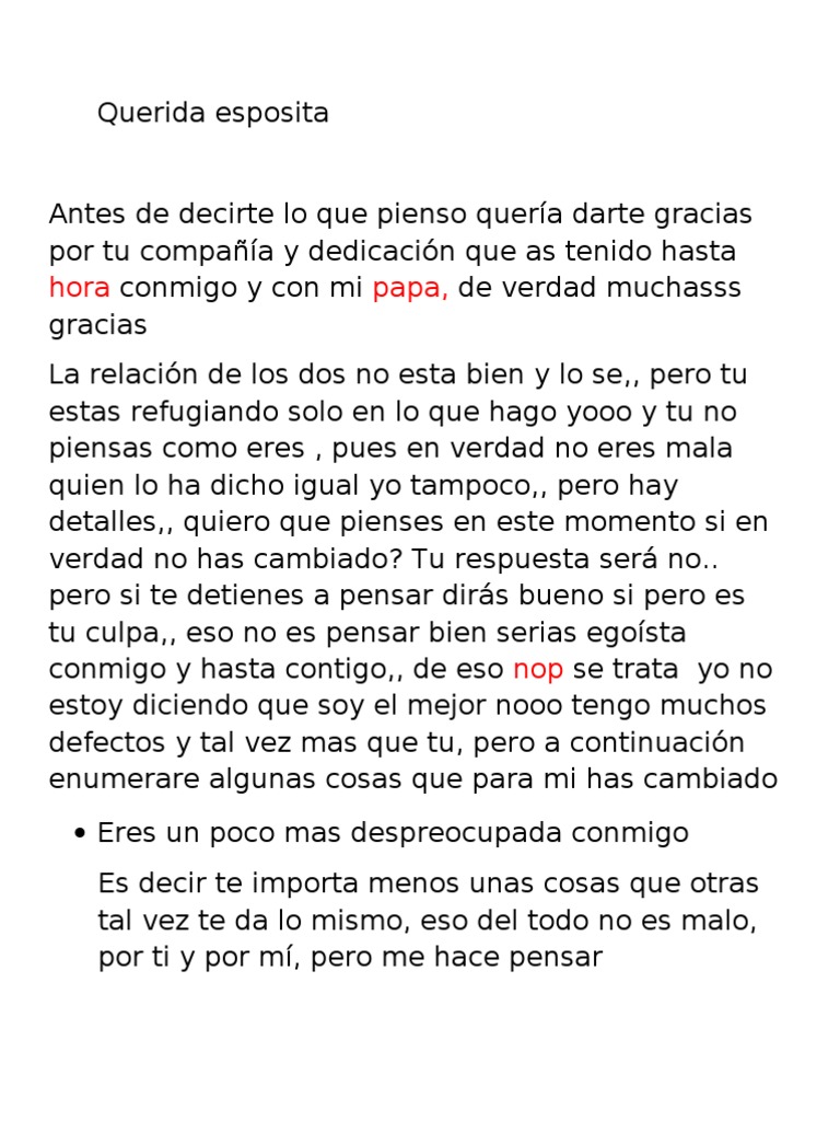 Querida Esposita | PDF | Amor | Verdad