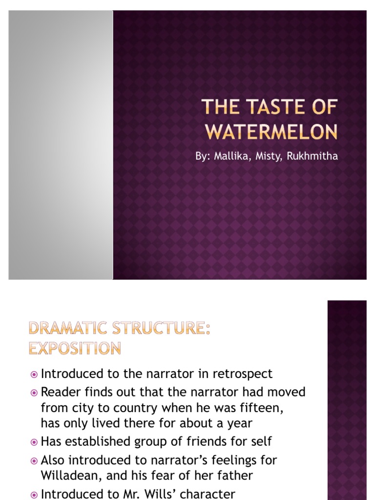 The Taste of Watermelon | PDF