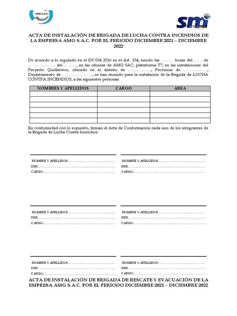 Instalación Brigada Antiderrames AMG S.A.C. | PDF | Negocios | Informática