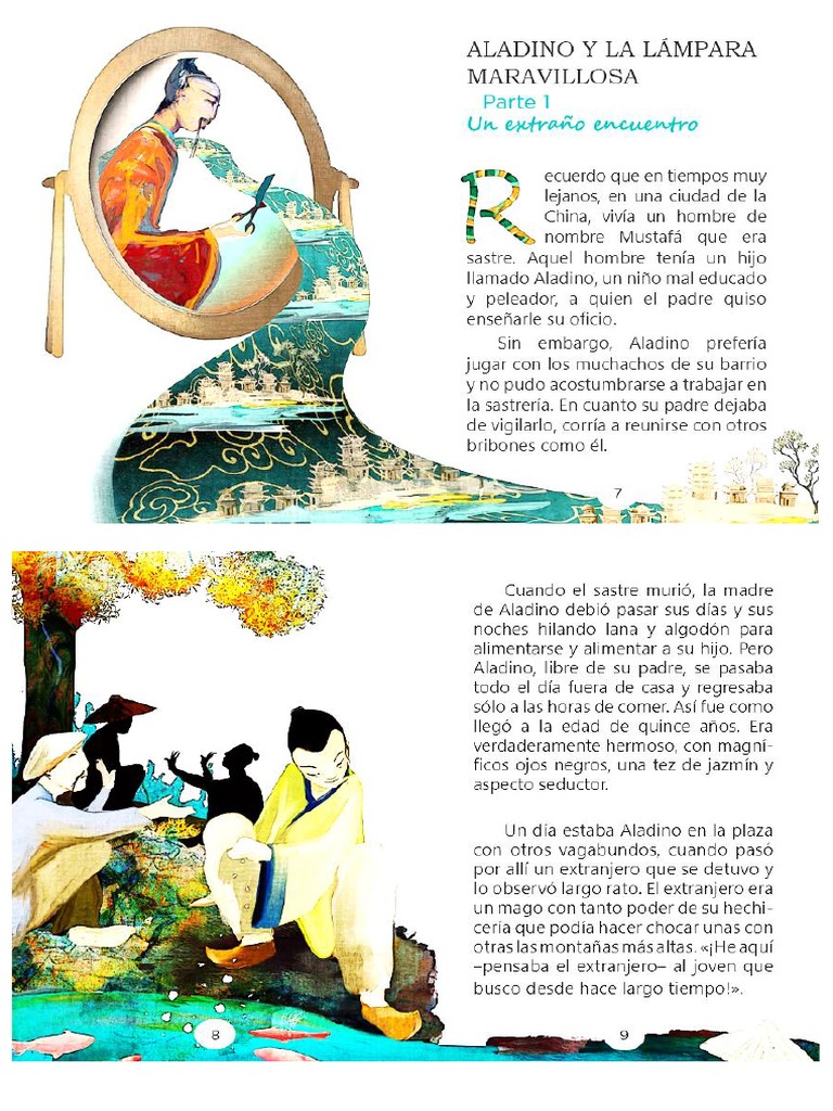 Aladino Ilustrado - Letra Imprenta - Primera Parte | PDF