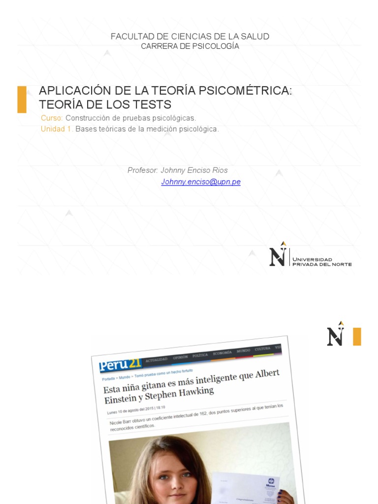 SEMANA 2 Construcción de Pruebas Psicológicas | PDF | Sicología | Psicometría