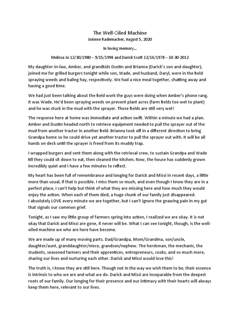 The Well-Oiled Machine | PDF