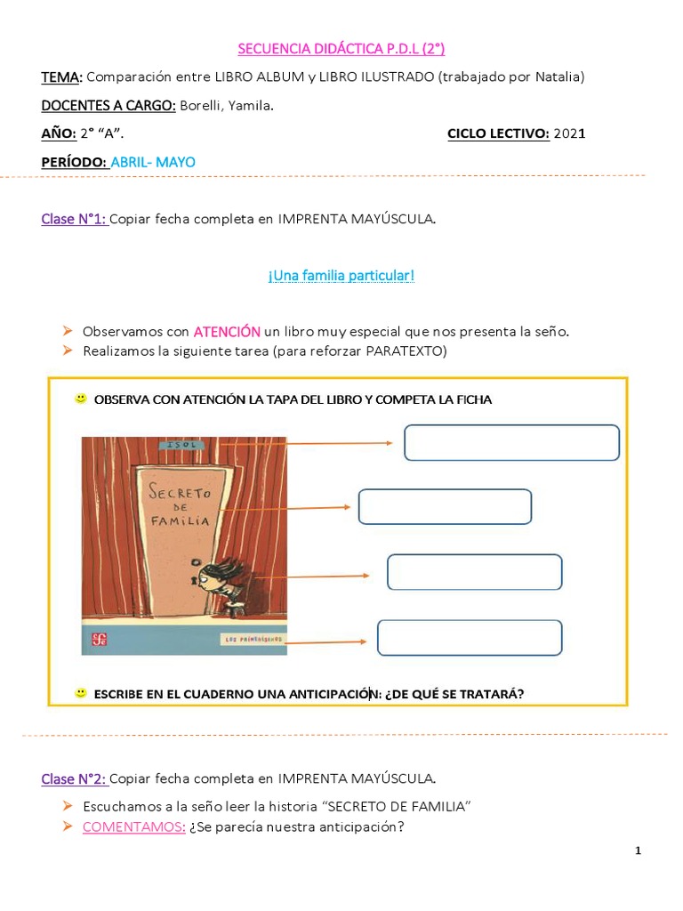 SEGUNDA SECUENCIA PDL 2do | PDF
