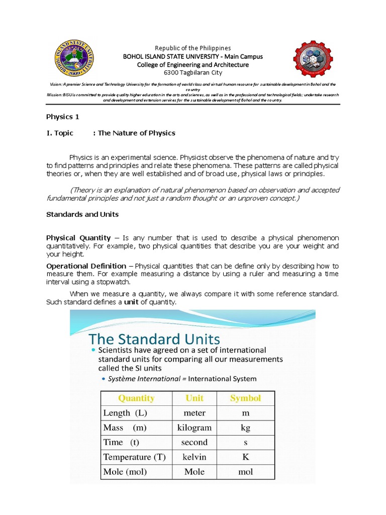 Introduction To Physics | PDF | International System Of Units | Kilogram