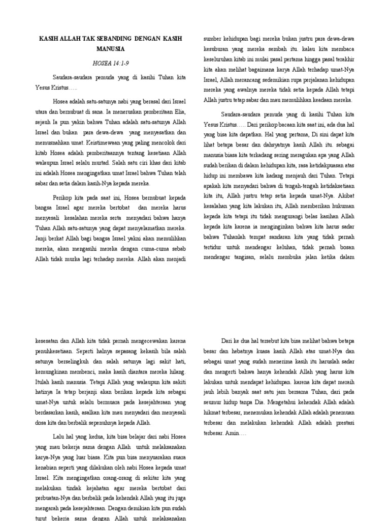 Khotbah Pemuda 4 | PDF