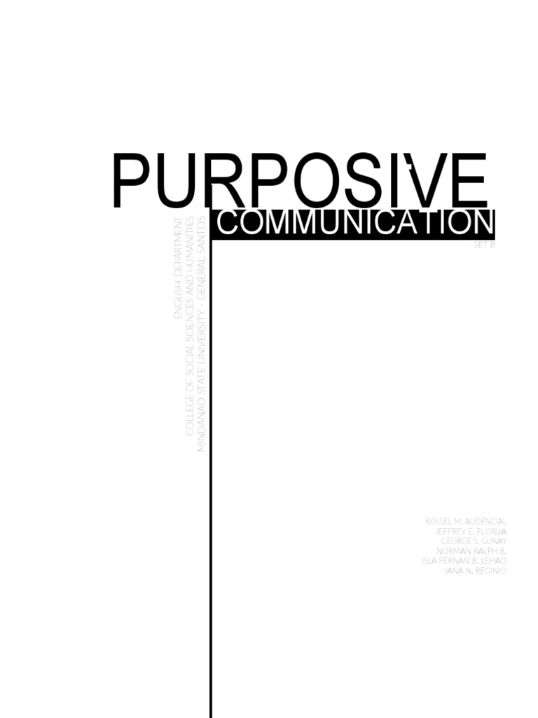 Purposive Comm Module Set B Final 1c | PDF | Nonverbal Communication ...